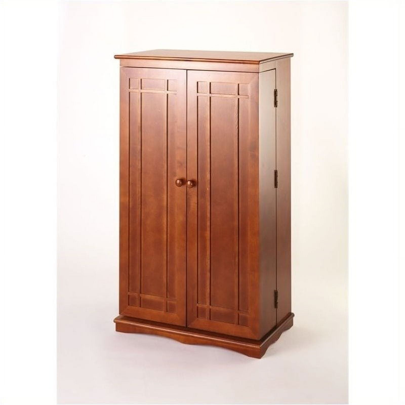 Pemberly Row 40" CD DVD Wall Media Storage Cabinet in Walnut - Walmart.com