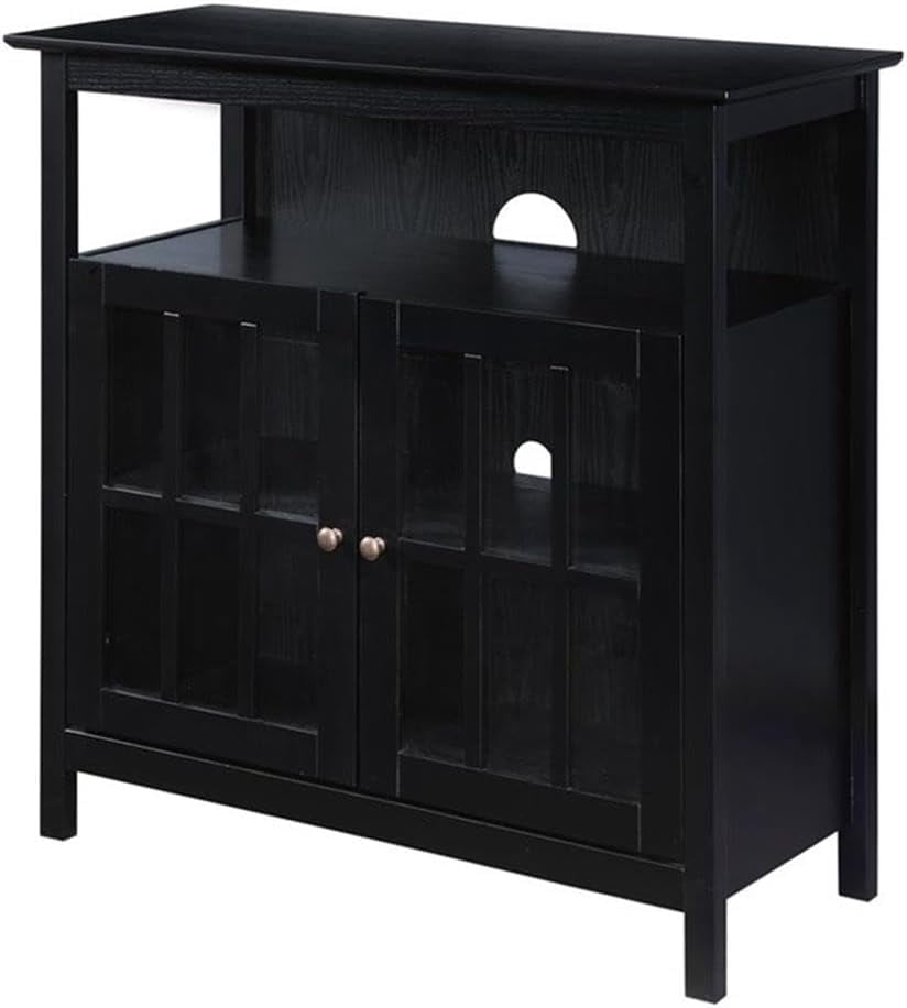 Pemberly Row 42" TV Stand Entertainment Console with Storage in Black ...