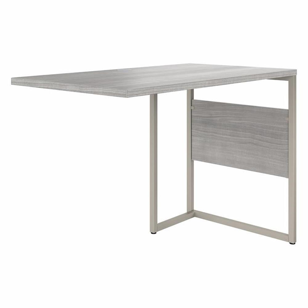 Pemberly Row 42W x 24D Desk Return/Bridge in Platinum Gray - Engineered ...