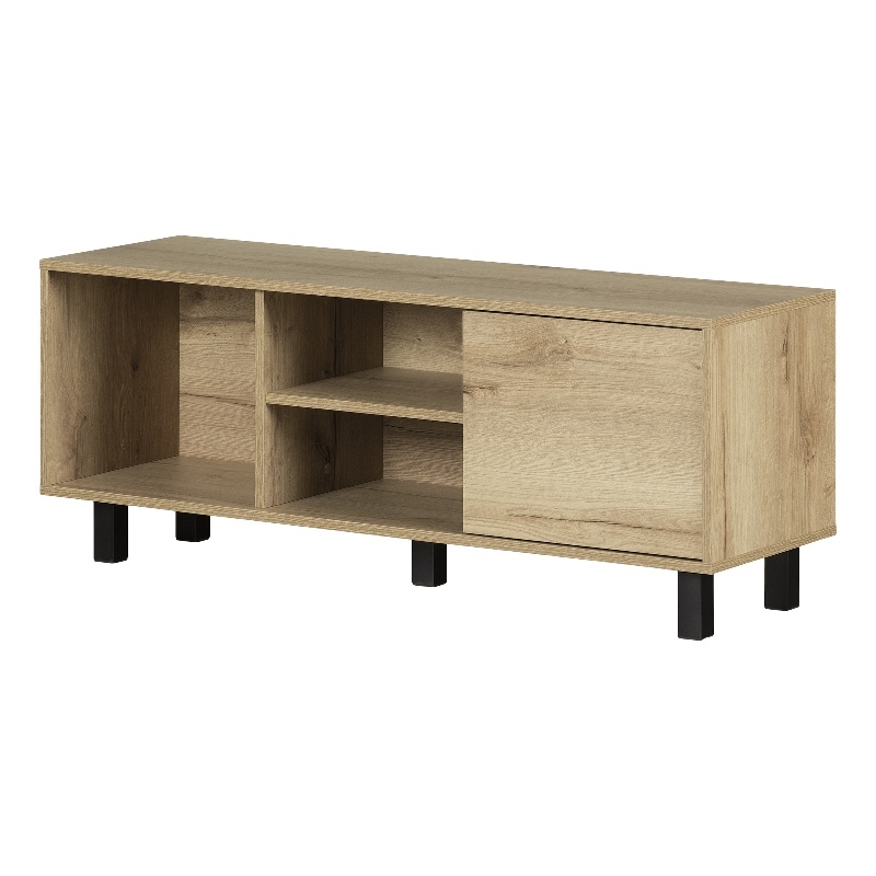 Pemberly Row 45"W Engineered Wood TV Stand with Door Medium in Brown ...