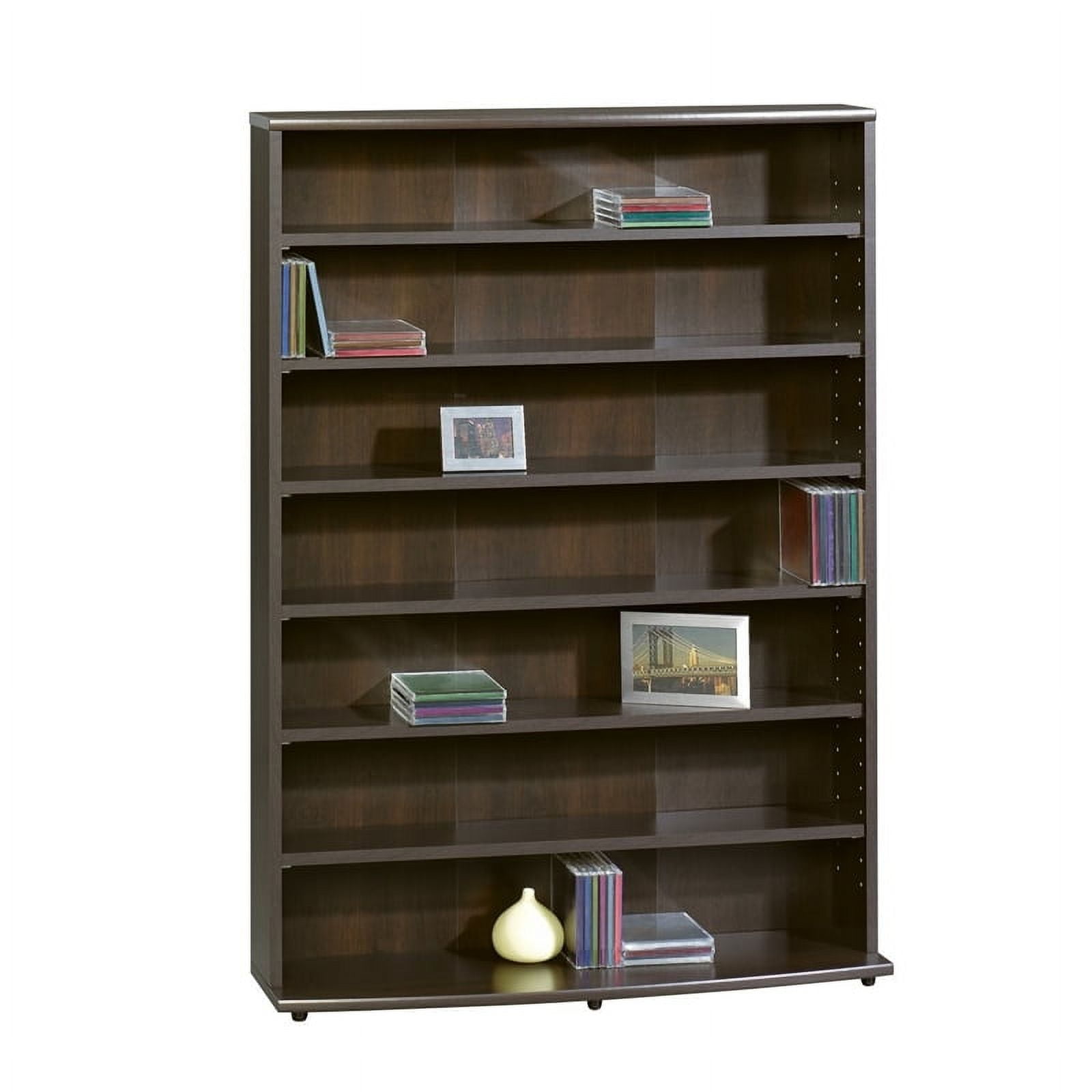 "Pemberly Row Media Tower: 46"" Multimedia Storage Rack in Cinnamon ...