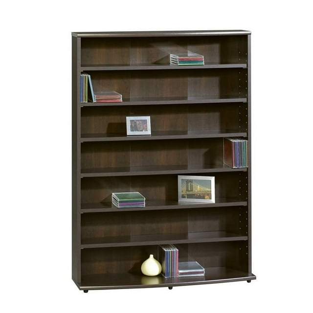 "Pemberly Row Media Tower: 46"" Multimedia Storage Rack in Cinnamon ...