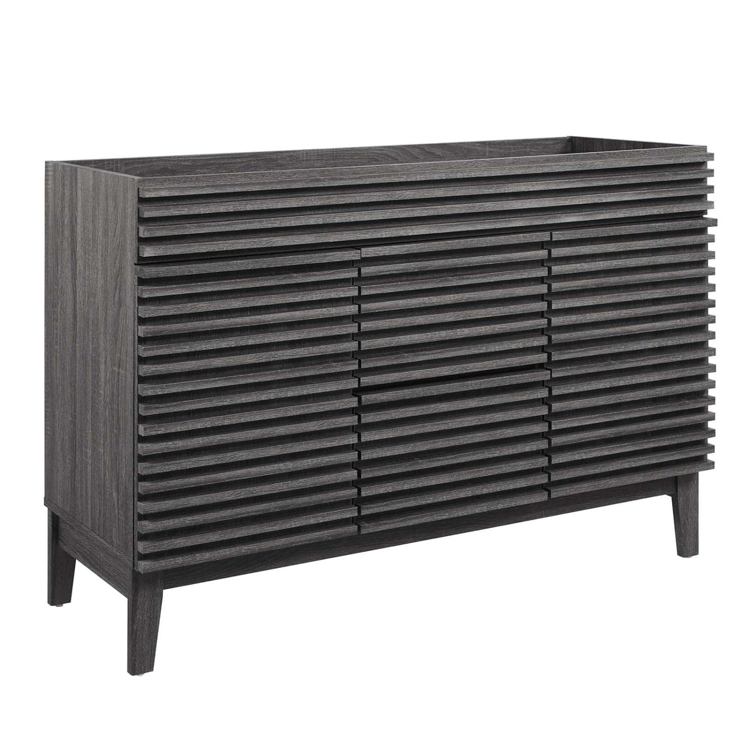 Pemberly Row 47" MDF and Particleboard Bathroom Vanity Cabinet in ...