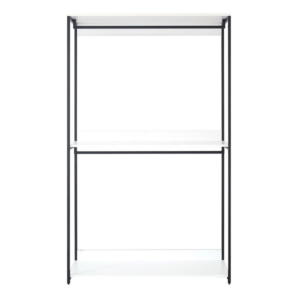 Pemberly Row 47" Wood and Metal Walk-in Closet with One Shelf - Walmart.com