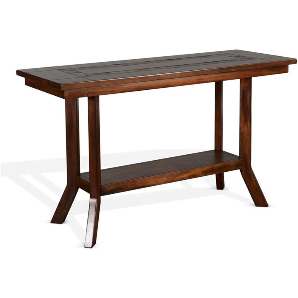 Pemberly Row 48.5" Traditional Wood Sofa Table in Dark Chocolate ...