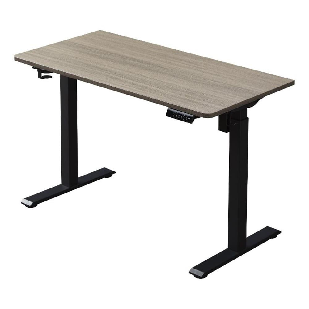 Pemberly Row 48" Electric Height Adjustable Wood Standing Desk in Gray ...