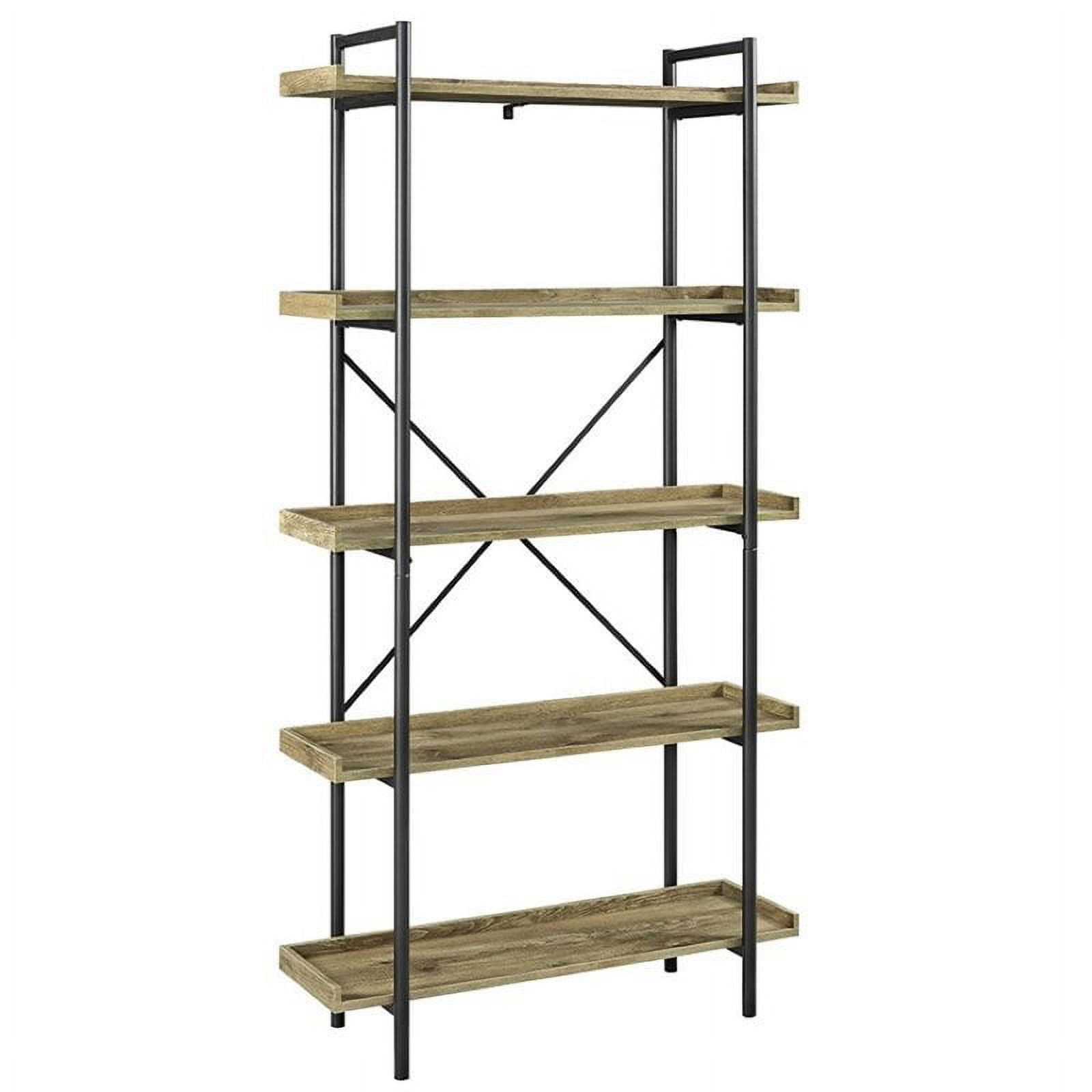 Pemberly Row 5 Shelf Bookcase in Barnwood - Walmart.com