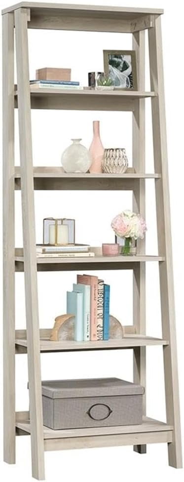 Pemberly Row 5 Shelf Bookcase in Chalked Chestnut - Walmart.com