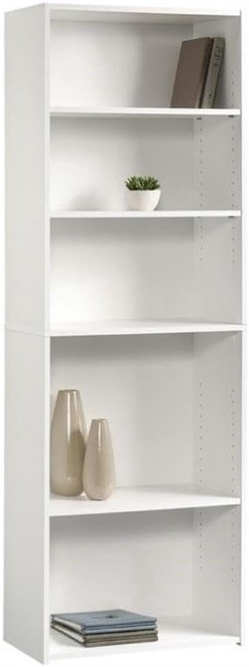 Pemberly Row 5 Shelf Bookcase in Soft White - Walmart.com