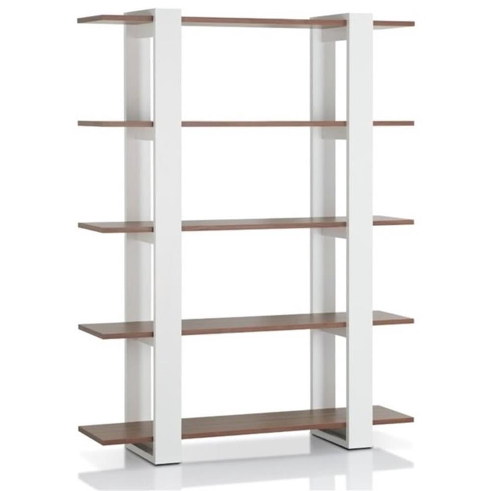 Pemberly Row 5 Shelf Bookcase in White - Walmart.com