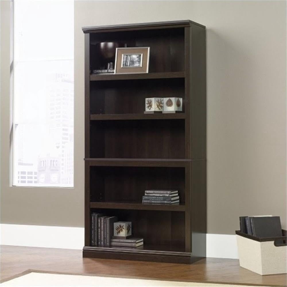 Pemberly Row 5-Shelf Modern Engineered Wood Tall Bookcase - Walmart.com