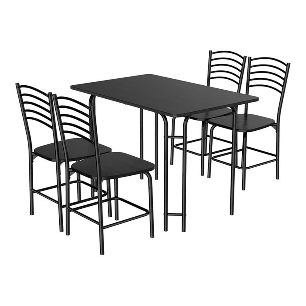 Pemberly Row 5-piece MDF and Steel Dining Set with Table and 4 Chairs ...