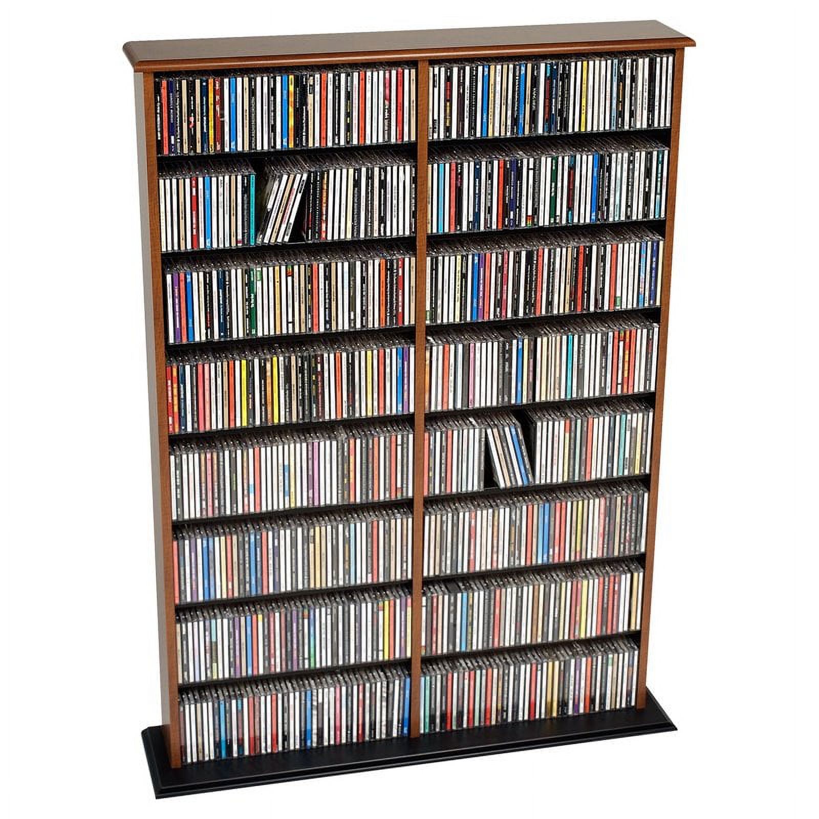 Bowery Hill 64" CD DVD Wall Media Storage Rack in Black - Walmart.com