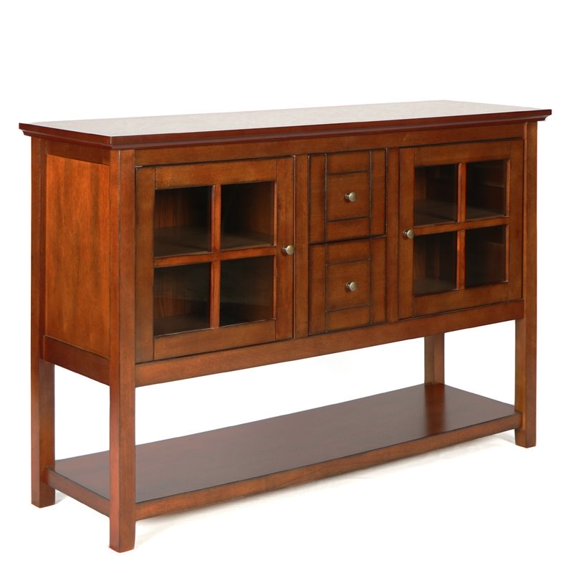 Pemberly Row 52" Modern Highboy Style Tall TV Stand Console for Flat ...