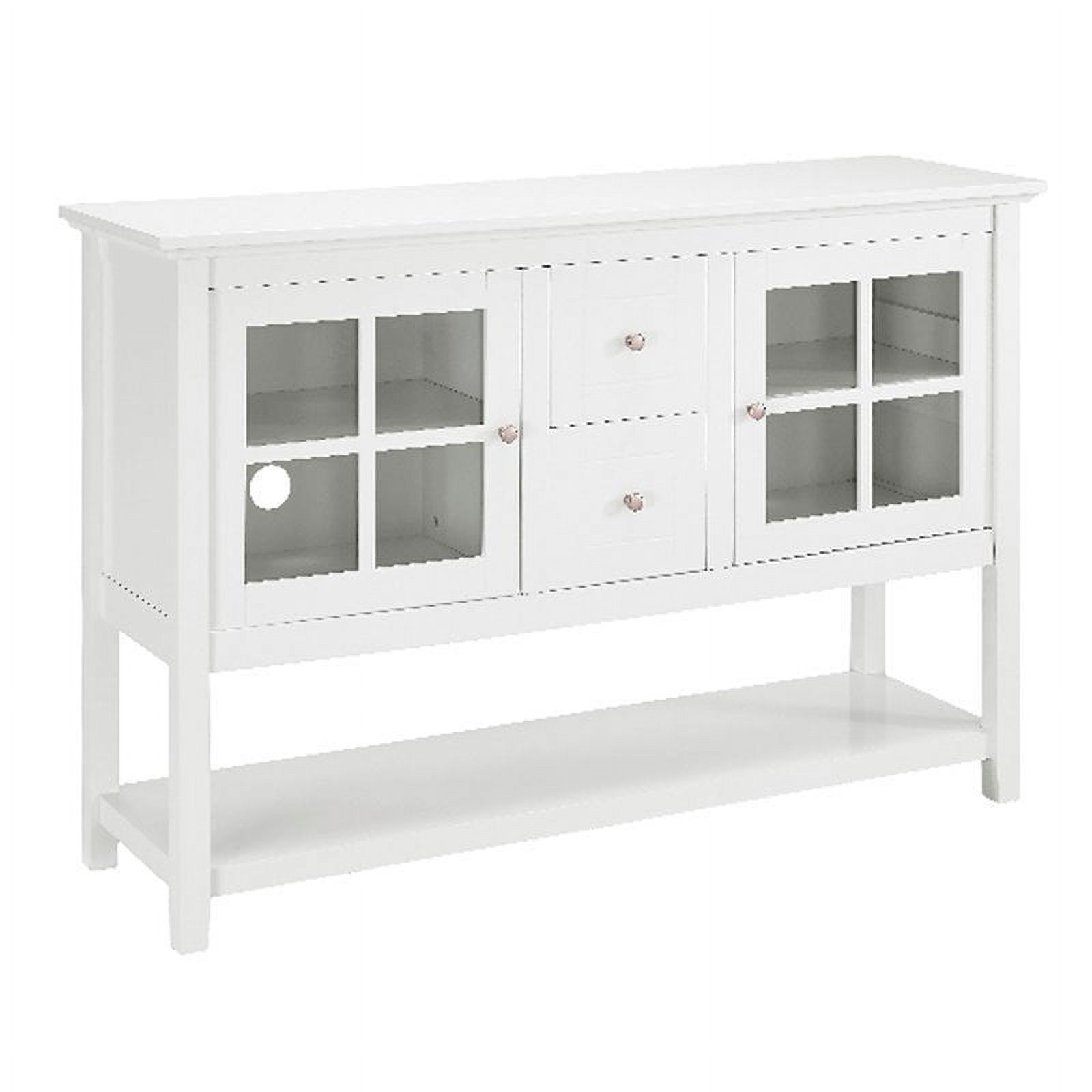 Pemberly Row 52" Modern Highboy Style Tall TV Stand Console for Flat ...