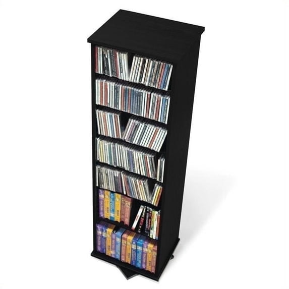 Pemberly Row 53" Revolving CD DVD Media Storage Rack with Adjustable ...