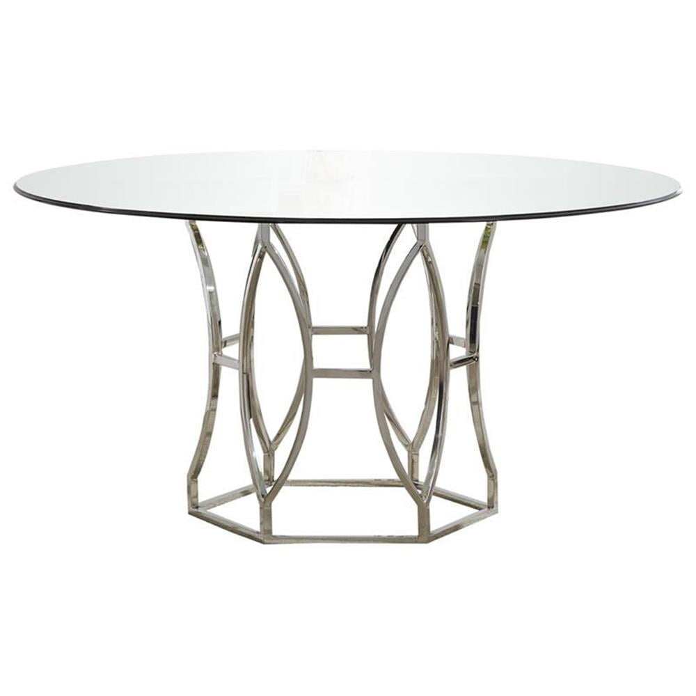 Pemberly Row 54" Modern Minimalist Dining Table with Metal Legs ...