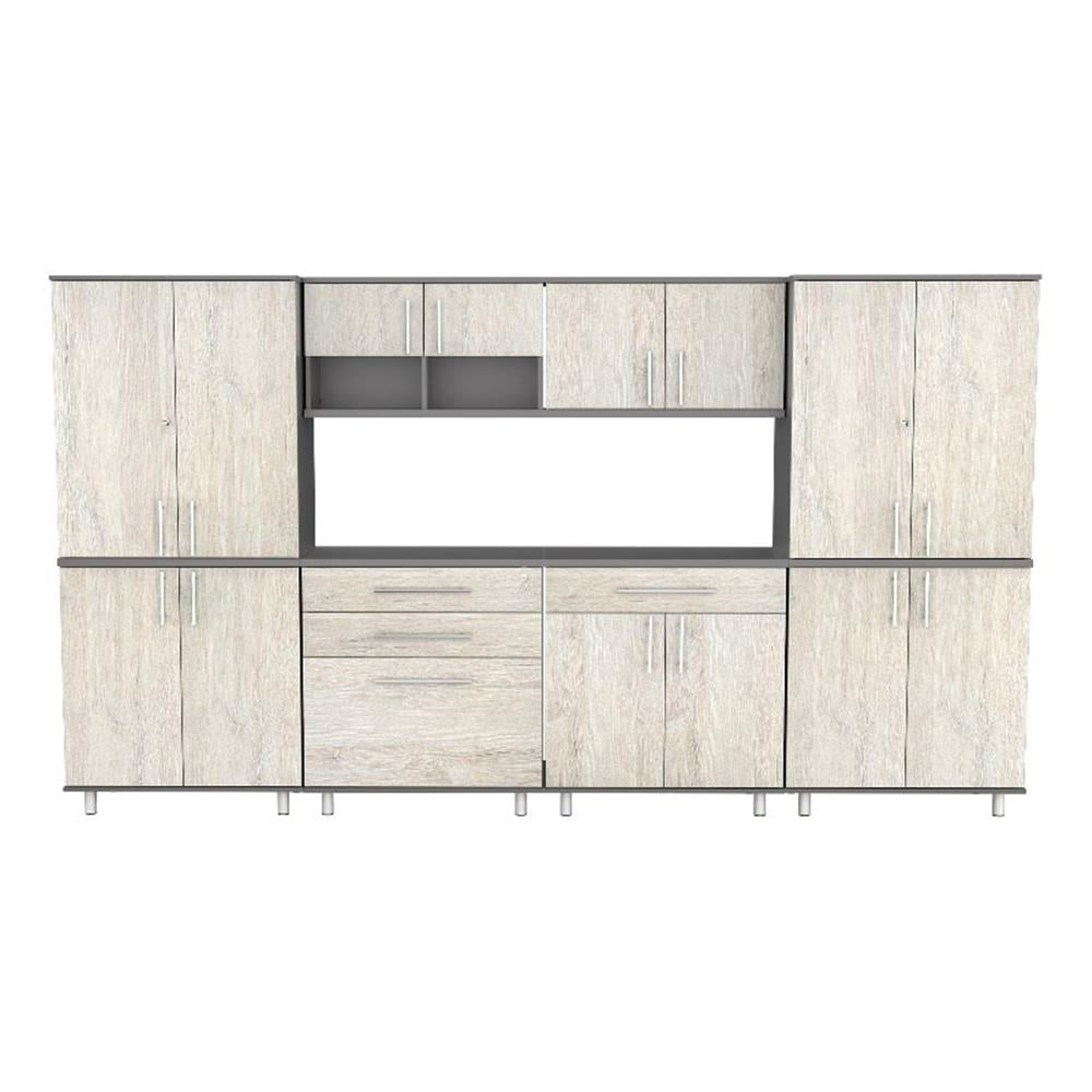Pemberly Row 6-Pc Garage Cabinet Set in Chantilly & Dark Gray - Walmart.com