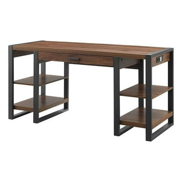 Dark Wood Computer Desk - Walmart.com