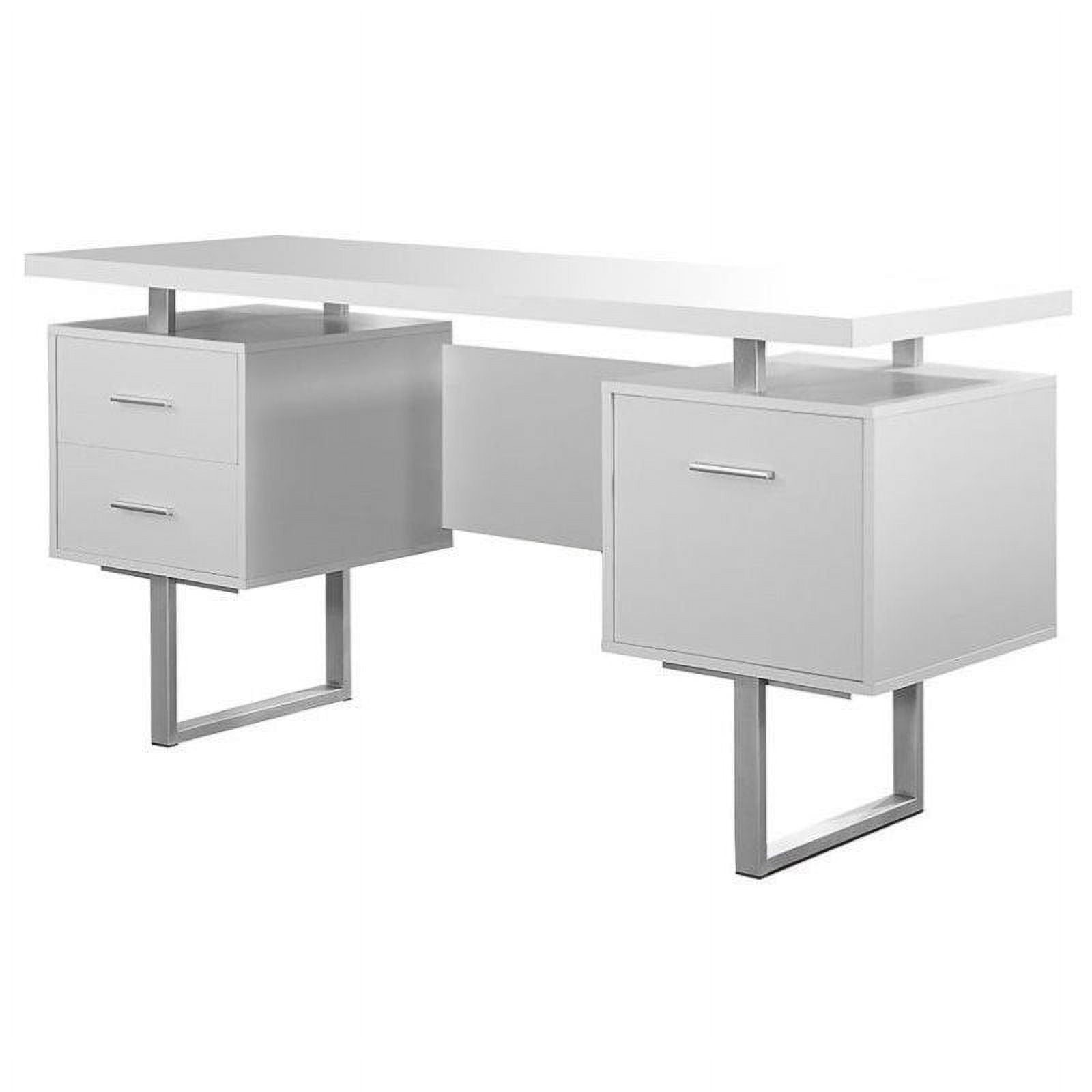 Pemberly Row 60" Office Desk in White - Walmart.com