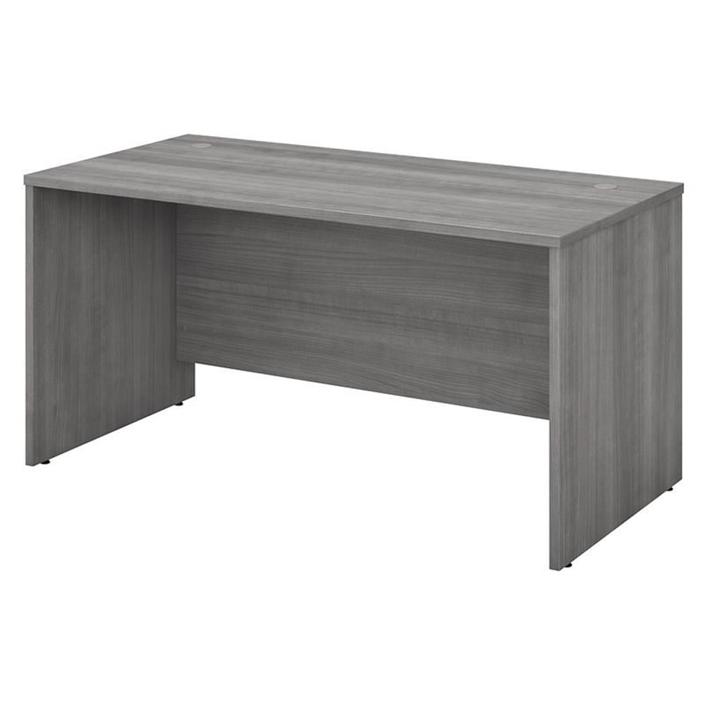 Pemberly Row 60"W x 30"D Office Desk in Platinum Gray - Engineered Wood ...