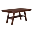 Pemberly Row 66" Solid Wood Dining Table w/ Shelf & Slanted Legs in ...