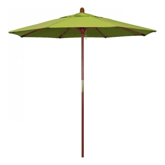 Pemberly Row 7.5' Push Lift Wood Pole Patio Umbrella - Performance ...