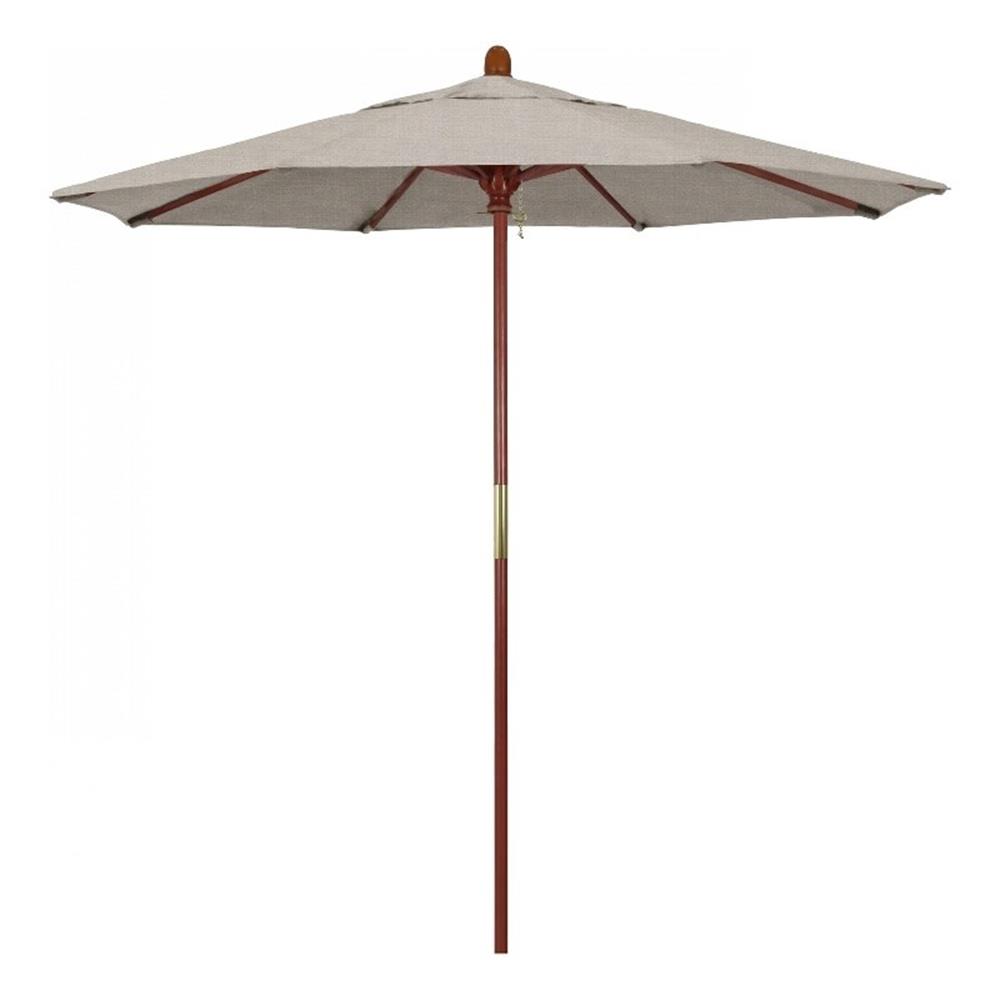 Pemberly Row 7.5' Push Lift Wood Pole Patio Umbrella in Olefin Granite ...