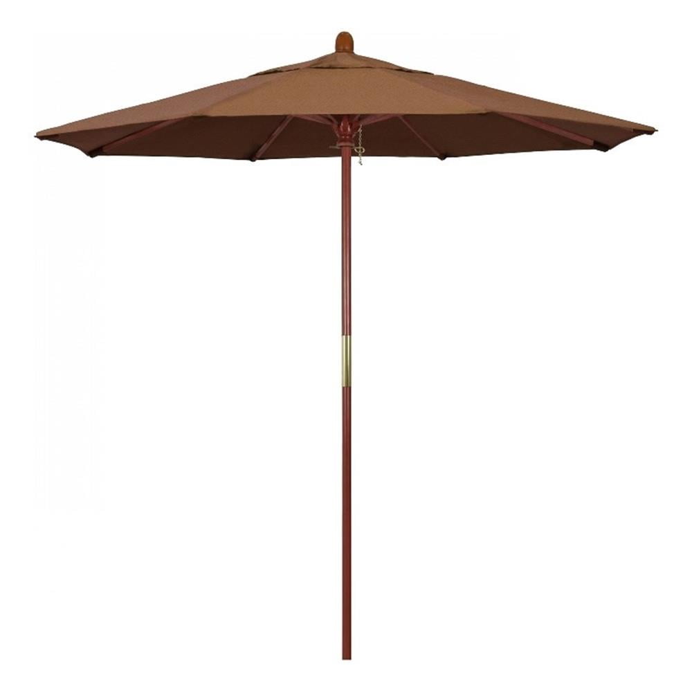 Pemberly Row 7.5' Push Lift Wood Pole Patio Umbrella in Performance ...