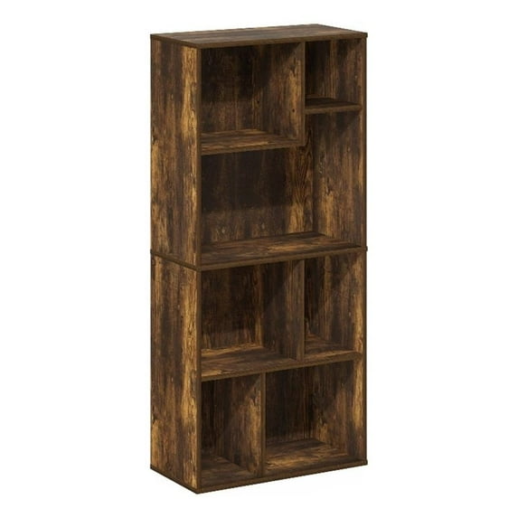 Pemberly Row 7-Cube Irregular Cubes Storage Bookcase/Bookshelf Amber ...
