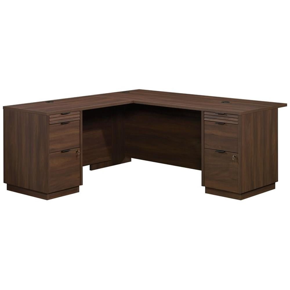 Pemberly Row 72" L-shaped Contemporary Engineered Wood Computer Desk in ...
