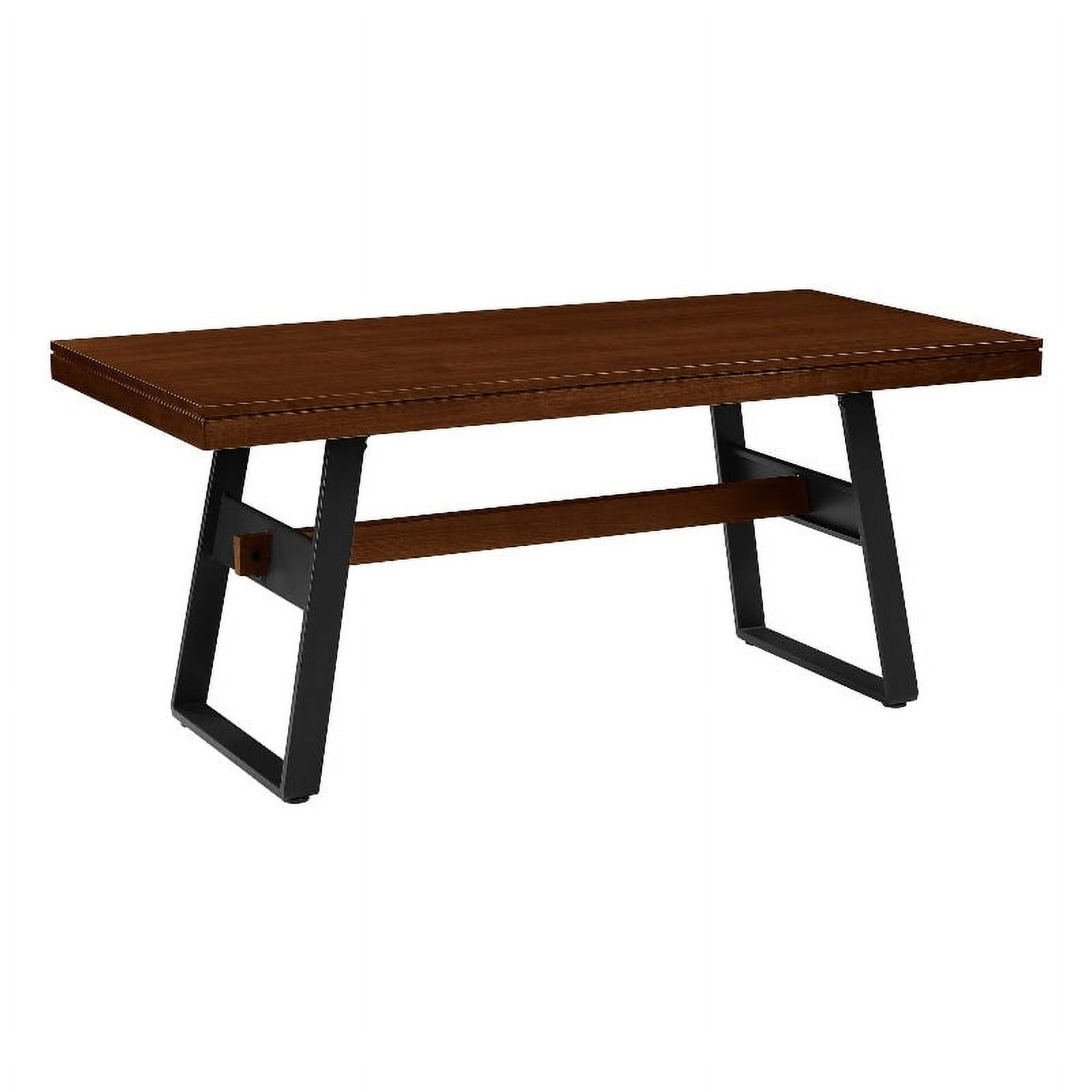 Pemberly Row 72" Modern Industrial Wood Dining Table - Dark Walnut ...