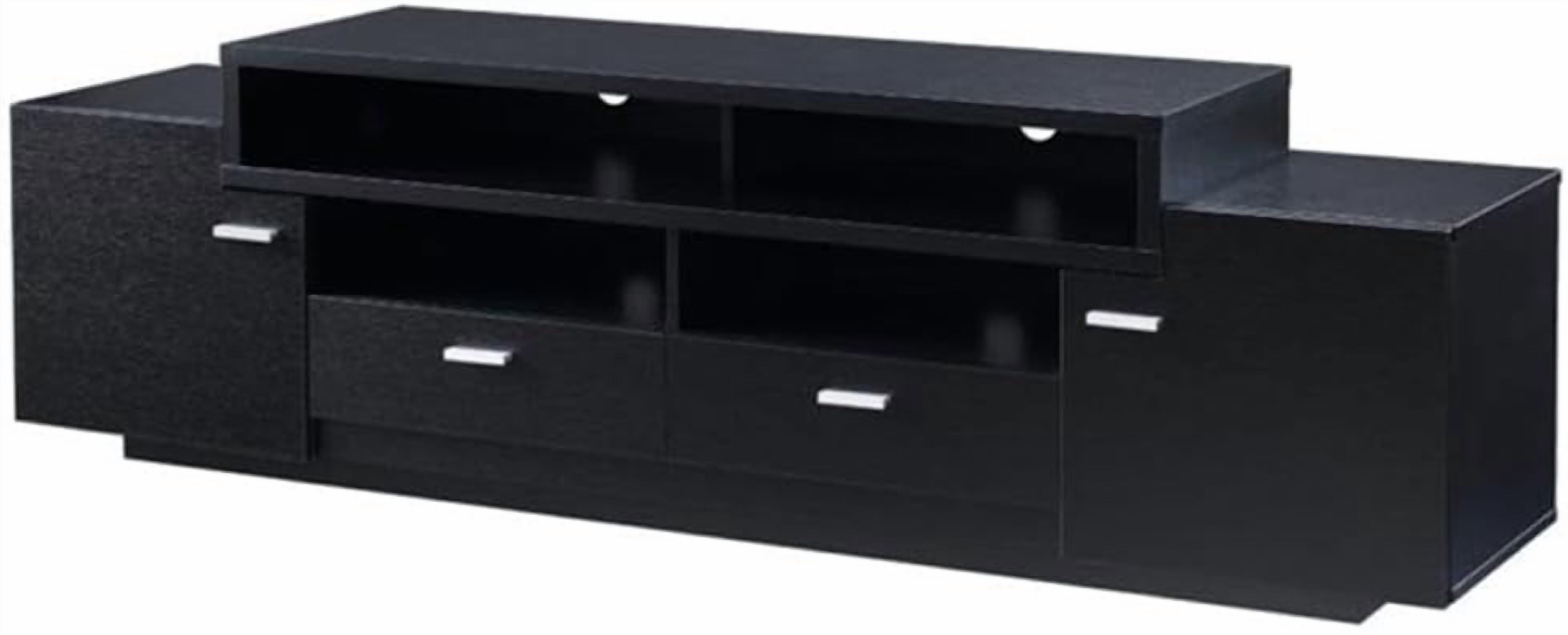 Pemberly Row 72" TV Stand in Black - Walmart.com