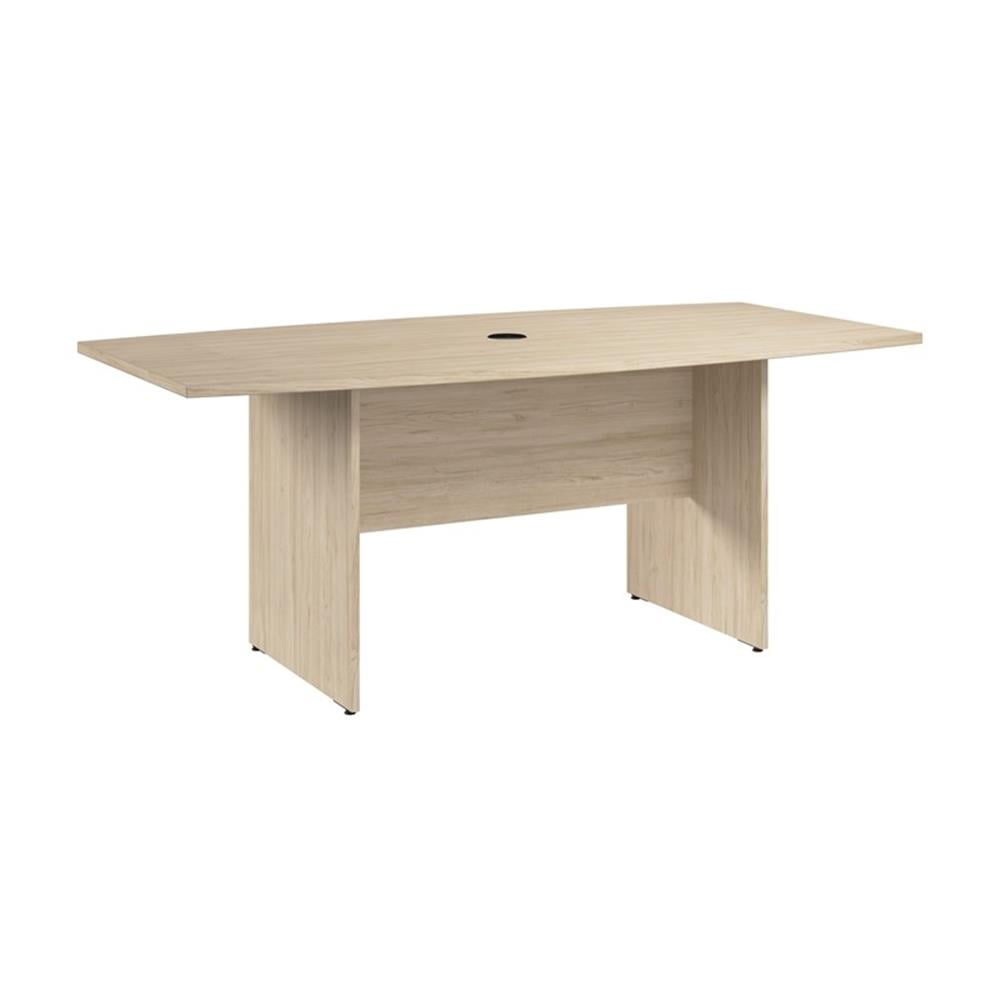 Pemberly Row 72W Wood Office Conference Table with Wooden Base in ...