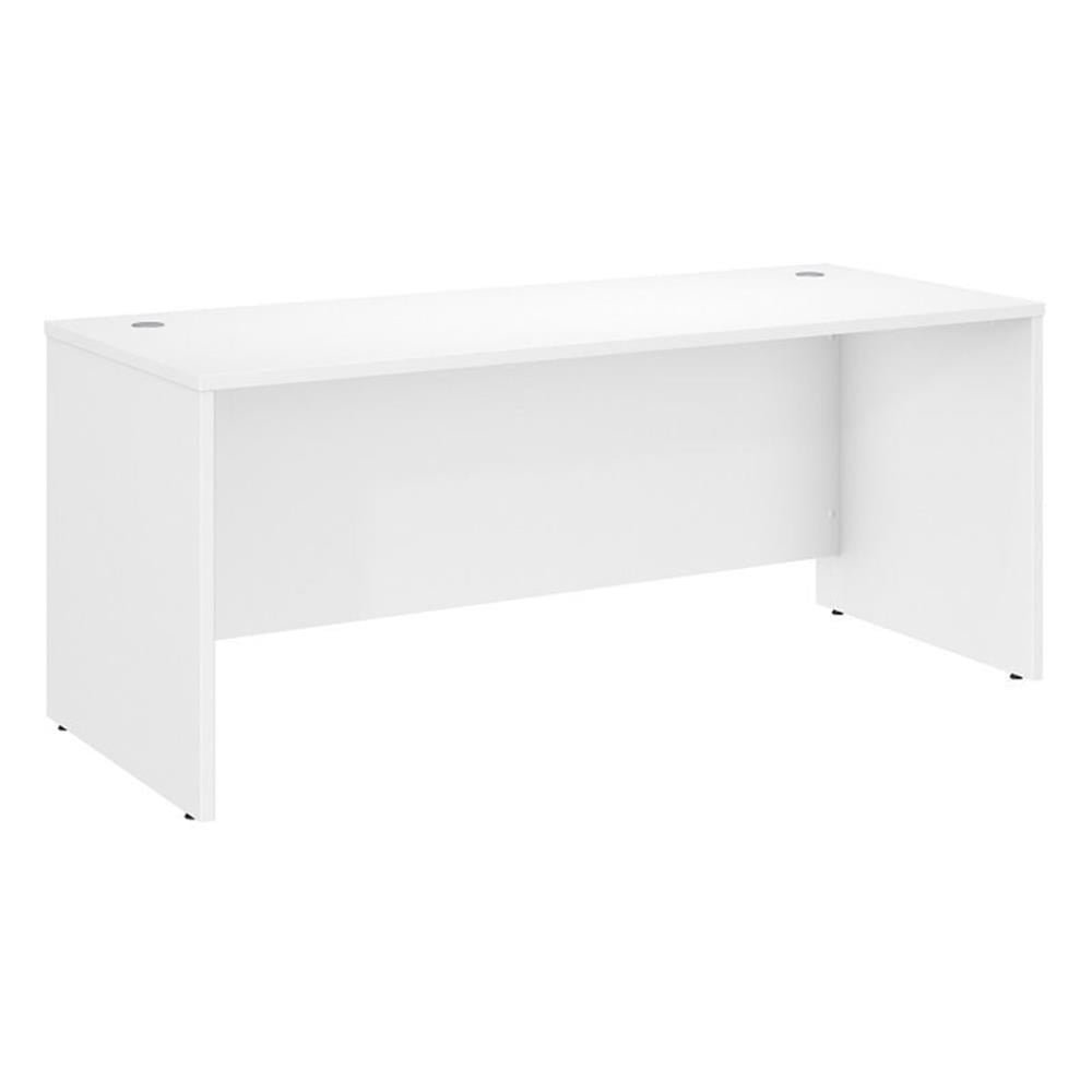 Pemberly Row 72W x 30D Office Desk in White - Engineered Wood - Walmart.com