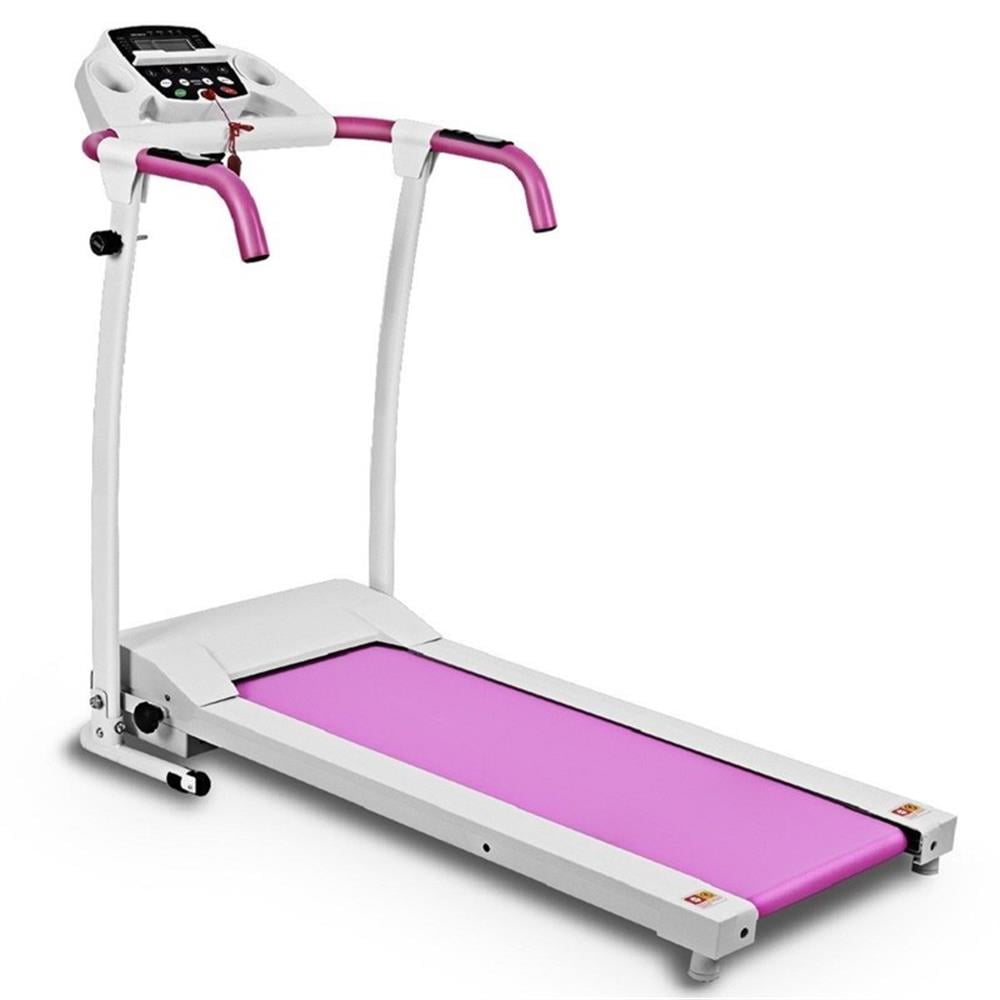Pemberly Row 800W Pink Folding Treadmill Electric Power Running Fitness ...
