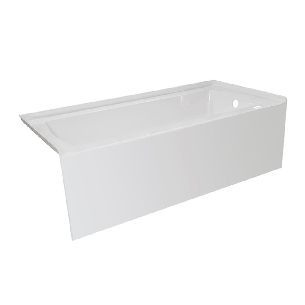Pemberly Row Acrylic 60X36 Right Drain Above Floor Rough Bathtub in ...