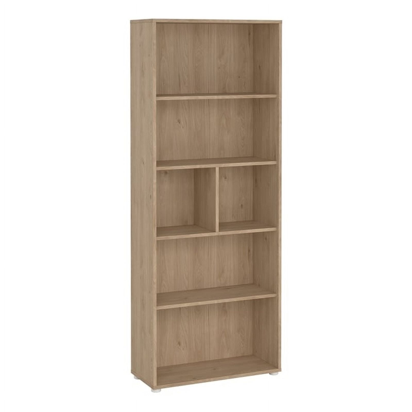 Pemberly Row Adjustable 6 Shelf Bookcase Open Storage Bookshelf in ...