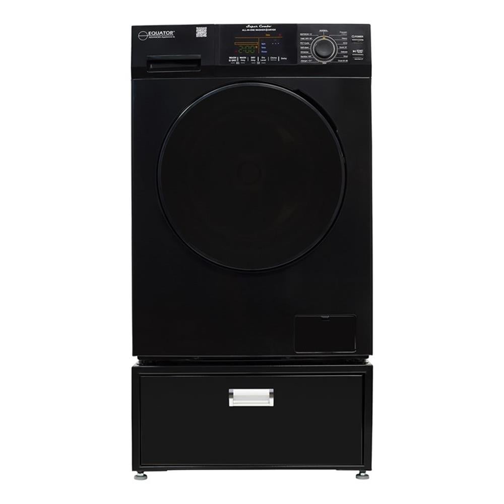 Pemberly Row All-in-One Washer Dryer in Black Steel - 15lb 110V ...