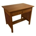 Pemberly Row Arts and Crafts 36" Wood Writing Desk in Walnut - Walmart.com