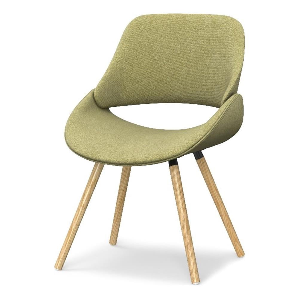 Pemberly Row Bentwood Dining Chair with Light Wood in Acid Green Woven ...