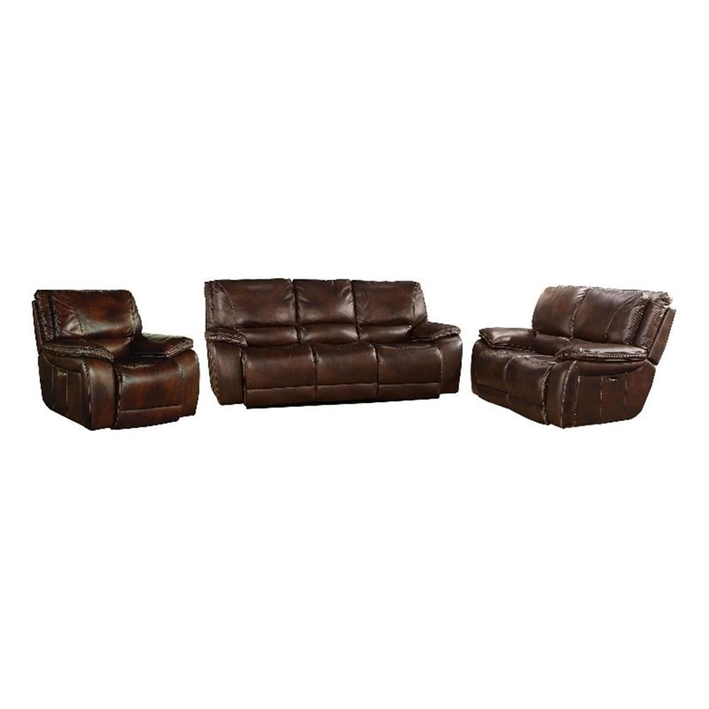Pemberly Row Burnt Sienna Power Reclining Sofa Loveseat and Recliner ...