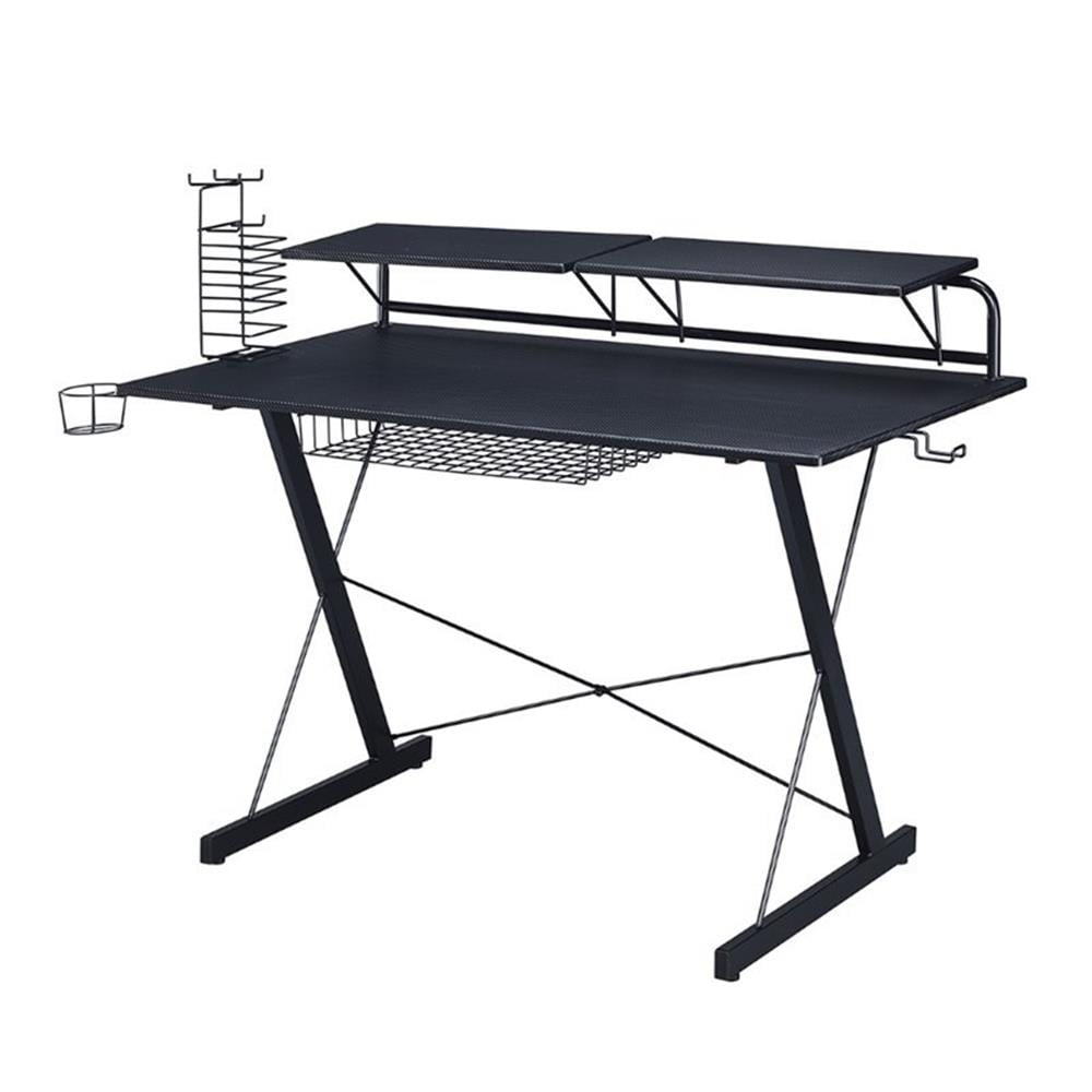 Pemberly Row Carbon Laminated with Durable Steel Frame Gaming Desk ...