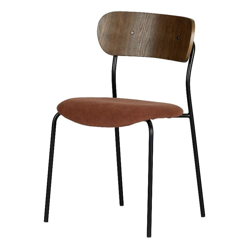 Pemberly Row Chair with Metal Legs Set Burnt Orange and Brown - Walmart.com