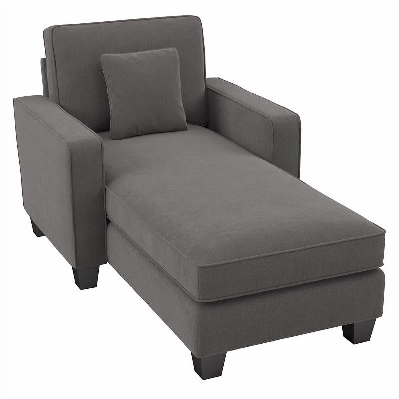 Pemberly Row Modern Indoor Furniture Chaise Lounge with Arms in French ...