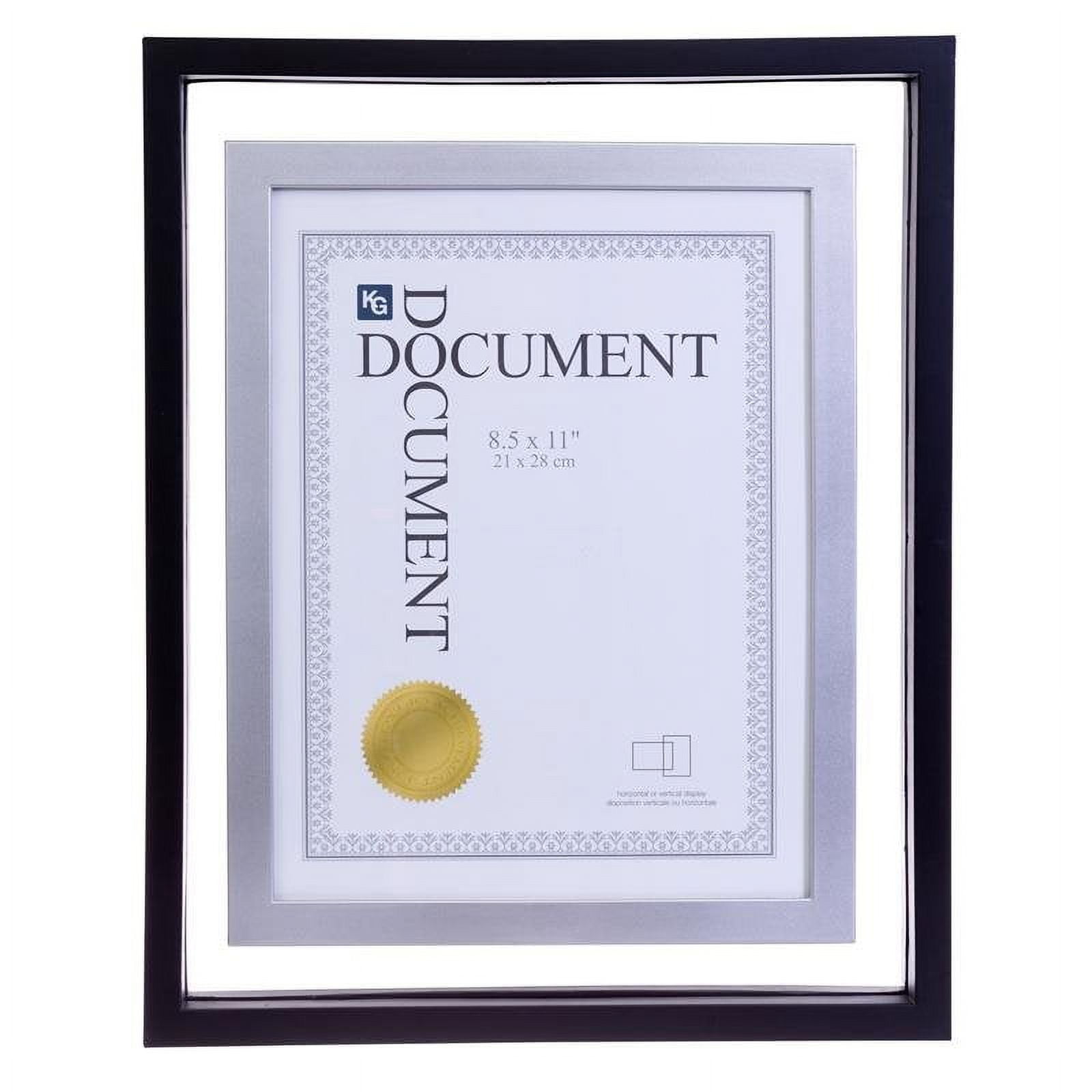 Pemberly Row City Floating Document Frame 12 Pack Black Silver Plastic ...