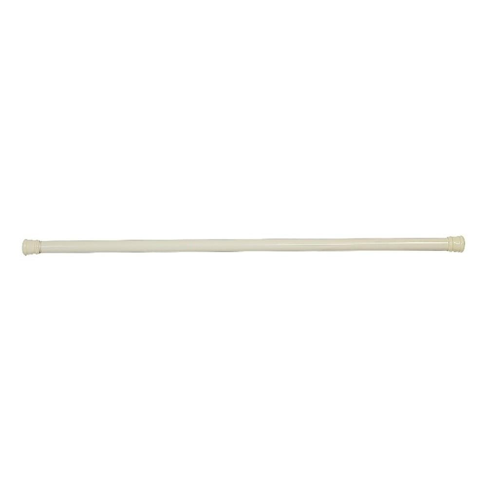 Pemberly Row Classic Adjustable 36-inch to 63-inch Shower Rod in Bone ...