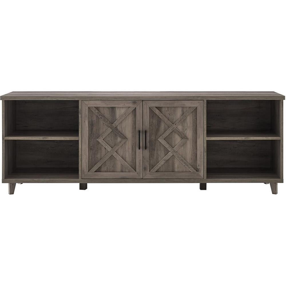 Pemberly Row Classic Detailed-Door TV Stand for TVs up to 80" in Gray ...