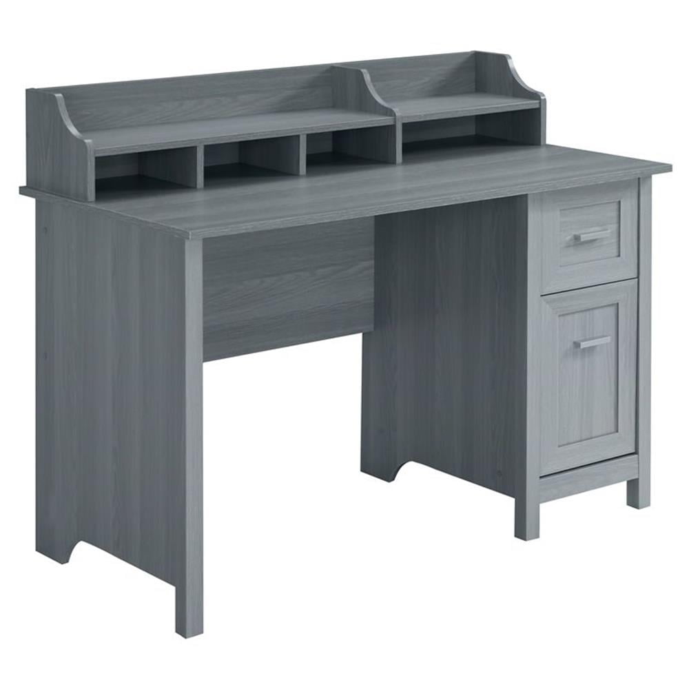 Pemberly Row Classic Engineered Wood Office Computer Desk with Hutch in ...