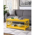 Pemberly Row Coffee Table in Yellow Wood Finish - Walmart.com